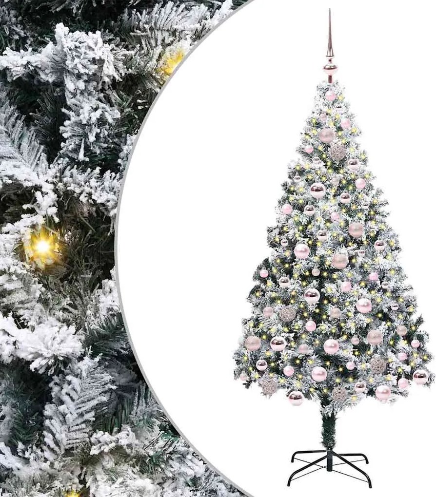 Umělý vánoční stromeček Bílá 180 cm PVC, ocel a plast 3396964