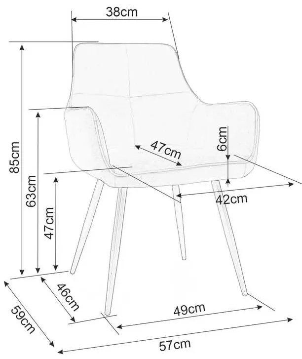Jídelní židle Maya Velvet, béžová
