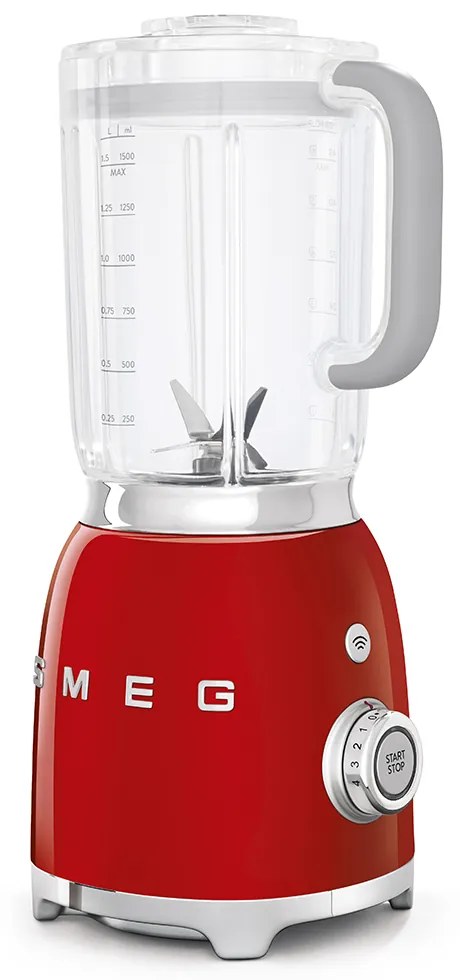 Stolní mixér Smeg 50's style BLF01RDEU / 800 W / 1,5 l / lesklá červená