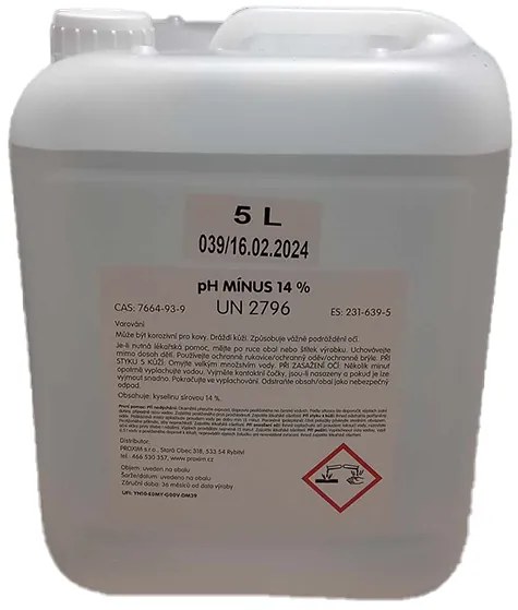 Probazen pH mínus tekutý 5L