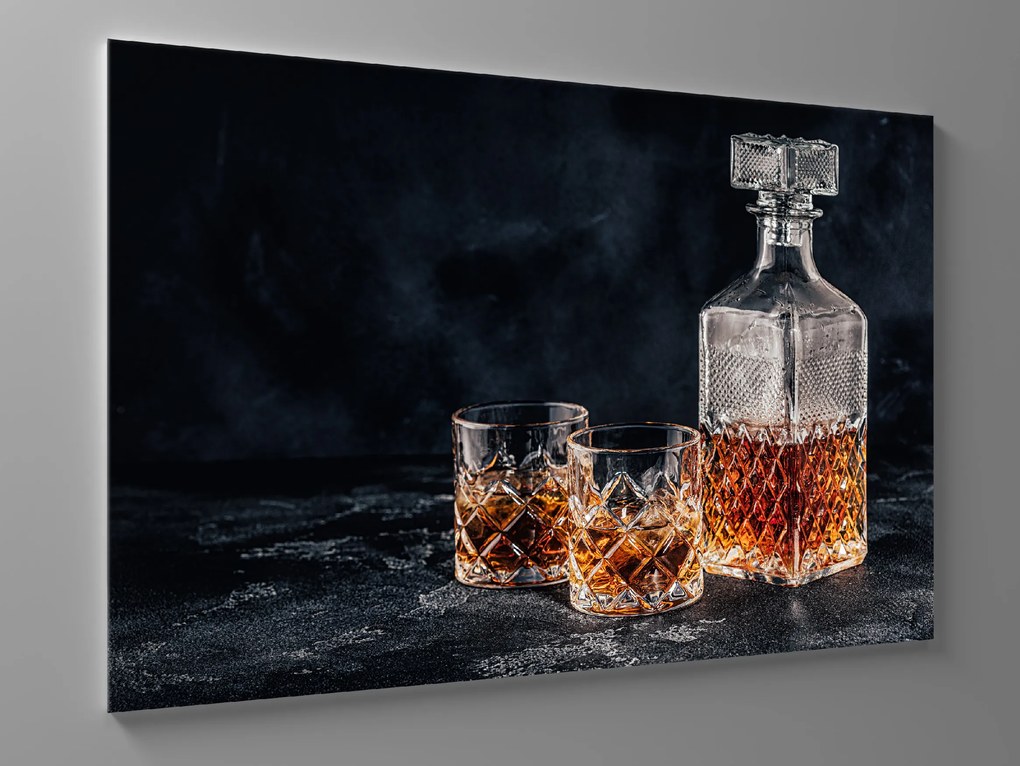 Liox Obraz karafa a whiskey Rozměr: 150 x 100 cm