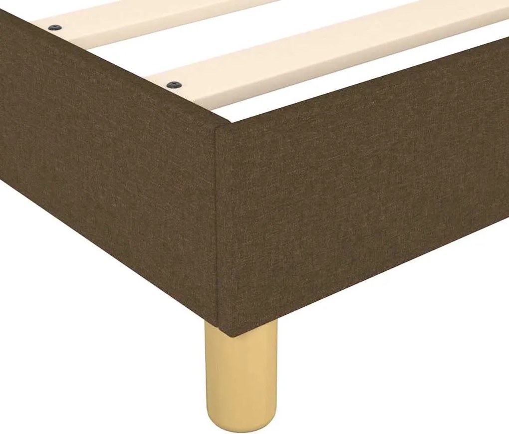 Rám postele s boxspringem tmavě hnědý 160 x 200 cm textil 3120625
