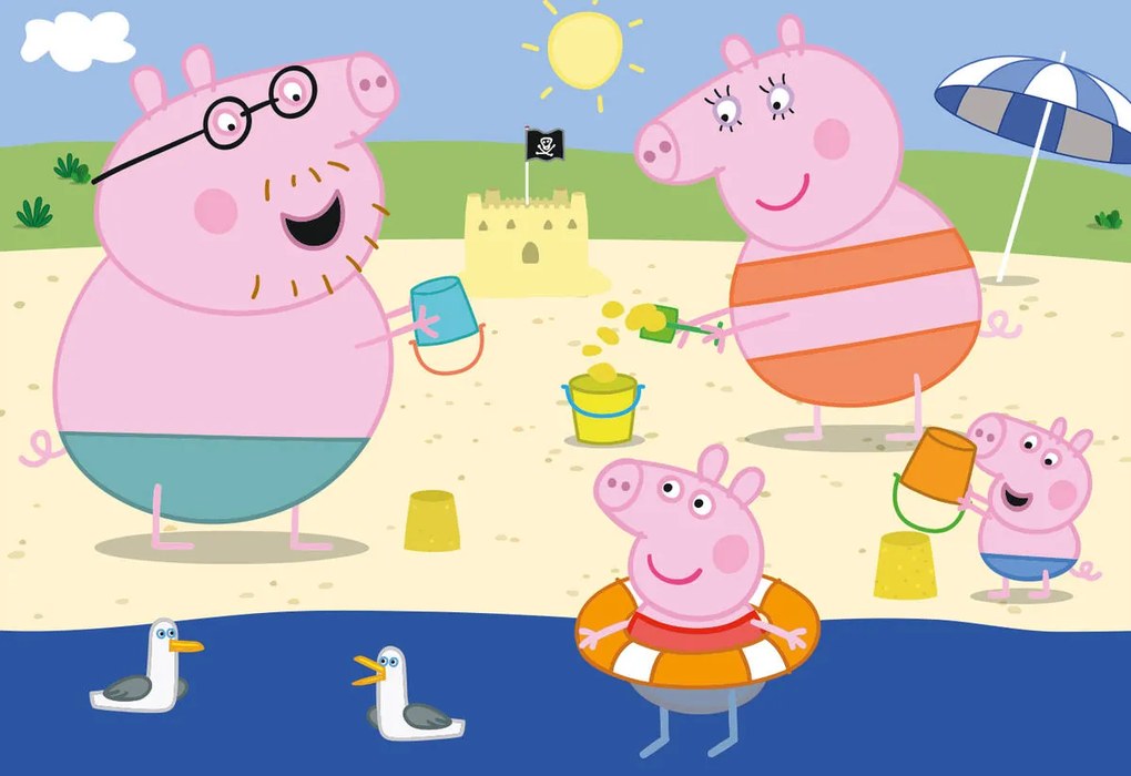 DINO Puzzle Peppa Pig Na dovolené 2x48 dílků 26x18cm skládačka dn381711