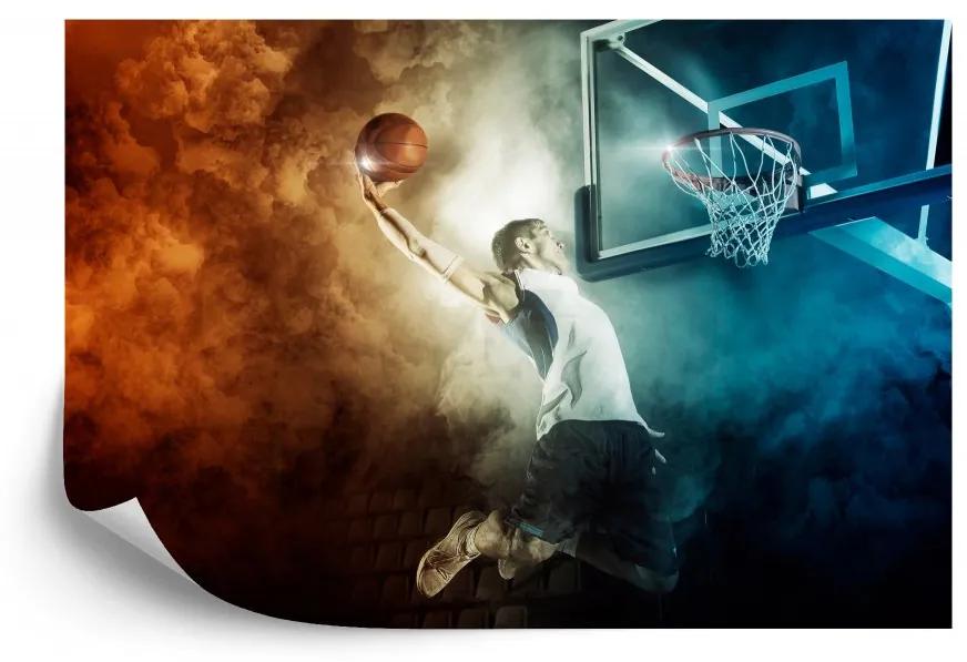 Fototapeta Basketbalový Hráč Udělal Dunk Vliesová tapeta 254x184