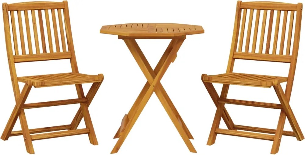 3dílný skládací bistro set masivní akáciové dřevo 3295253
