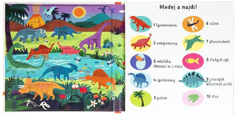 Svojtka Magnetické puzzle Dinosauři