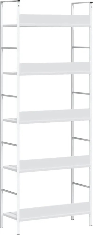 Knihovna s 5 policemi bílá 60x27,6x158,5 cm kompozitní dřevo 288228