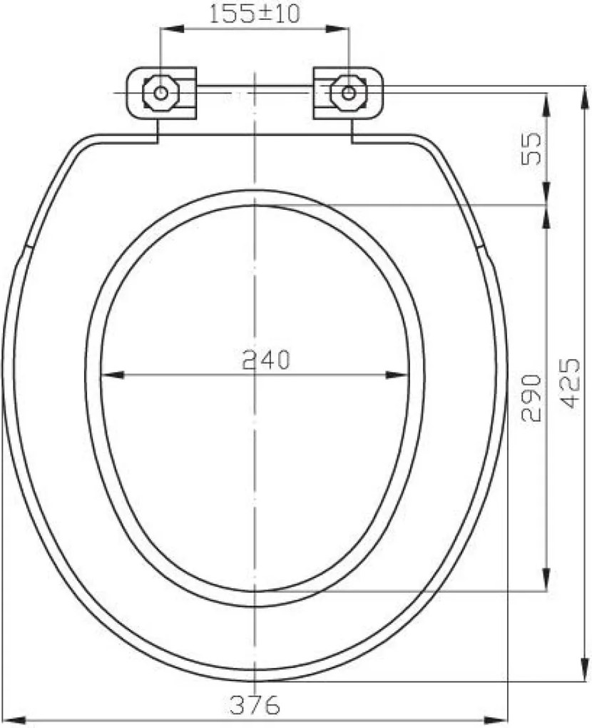 Aqualine Aqualine, REGINA WC sedátko, bílá, 3551