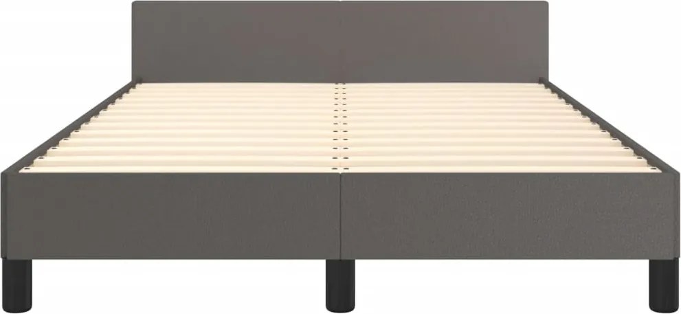 Rám postele bez matrace šedý 120x190 cm umělá kůže 3270558