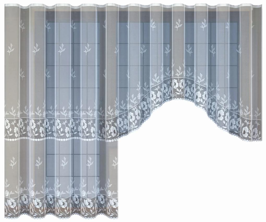 Dekorační žakárová záclona s řasící páskou VILMA 160 bílá 300x160 cm MyBestHome
