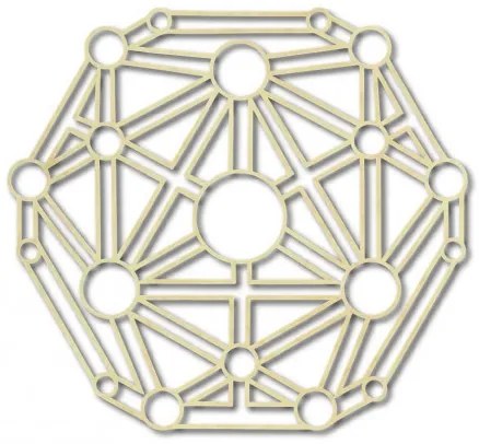 Geometrický obraz na zeď vyřezávaný z dřevěné překližky l SENTOP PR0330