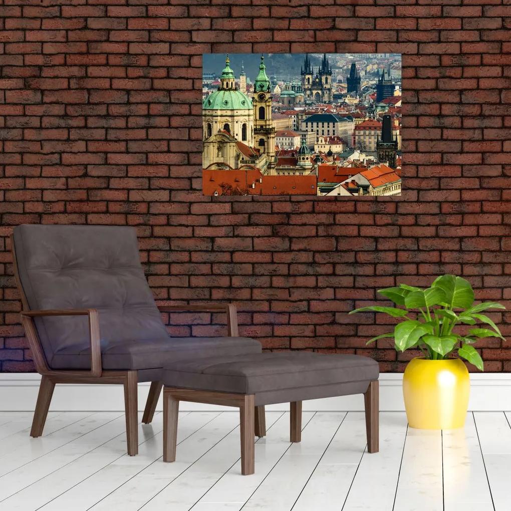 Skleněný obraz - Panorama Prahy (70x50 cm)