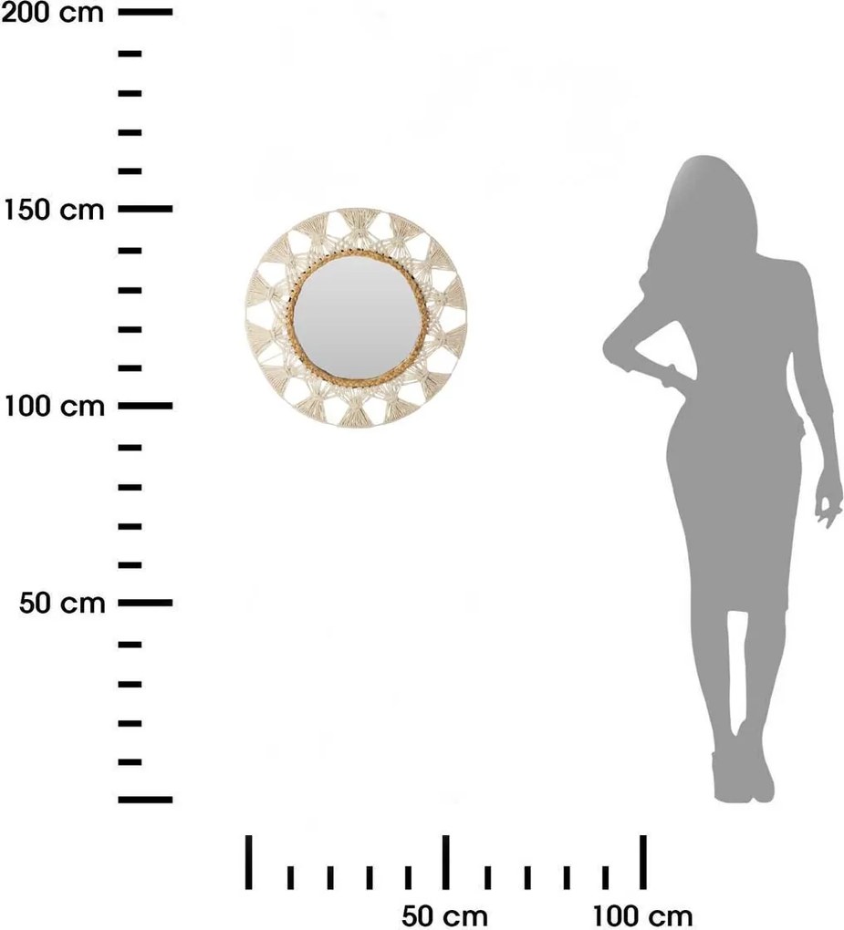 Zrcadlo Boho2, hnědé/béžové