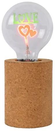 LUCIDE CORKY Table Lamp LOVE G80/E27/3W Brown, stolní lampa
