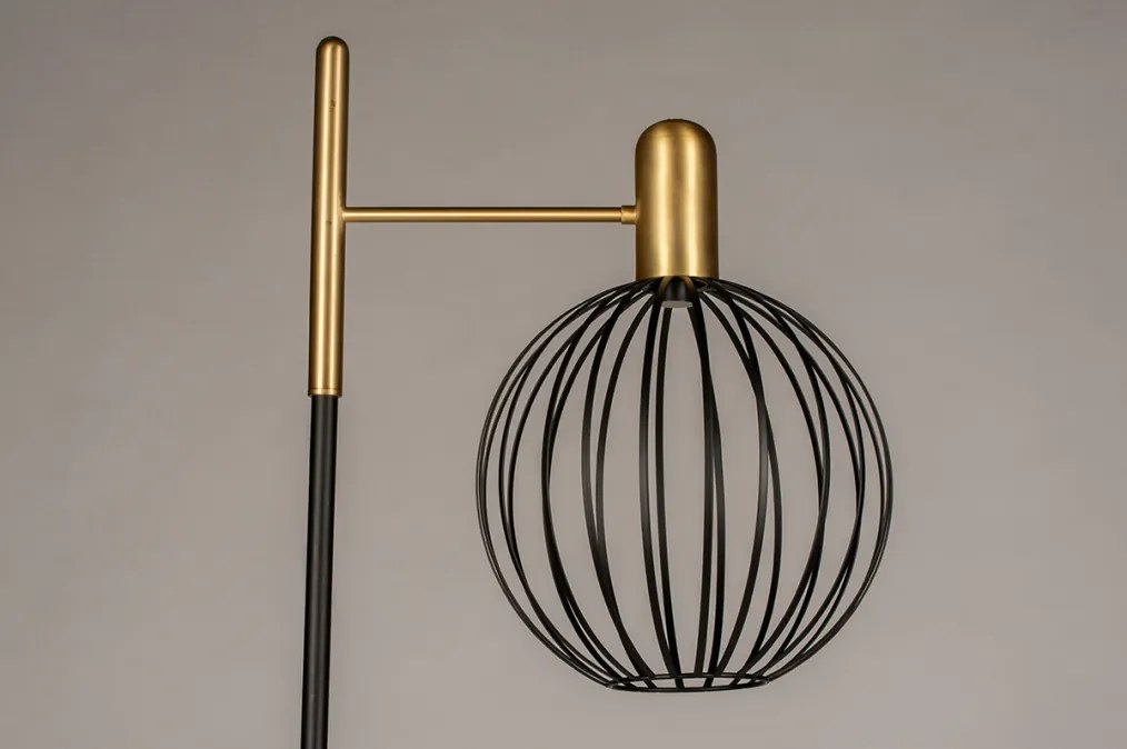 Stojací designová lampa Black Pin and Gold