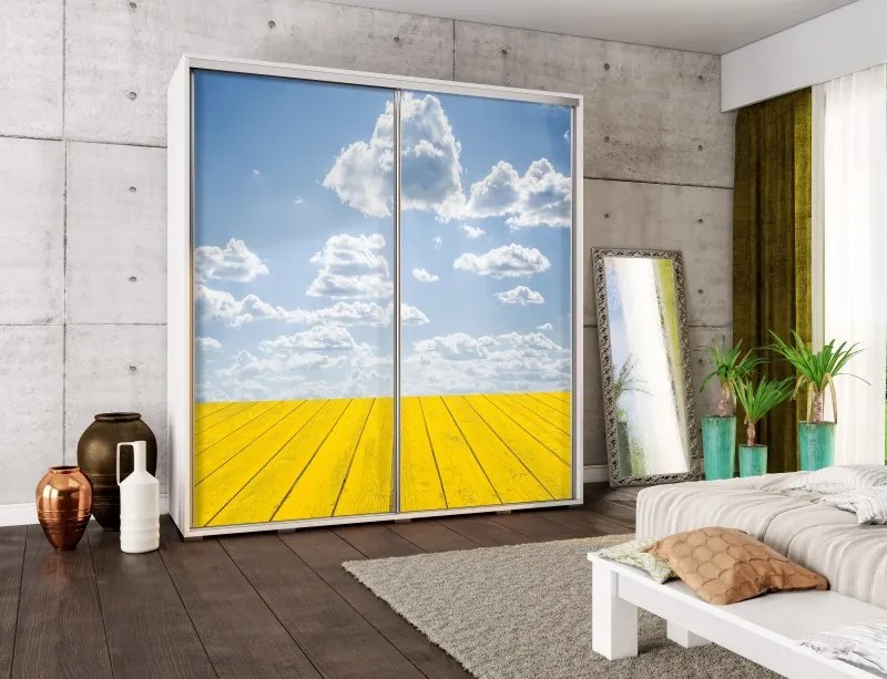 Šatní skříň PENELOPA 205 Žluté dřevo