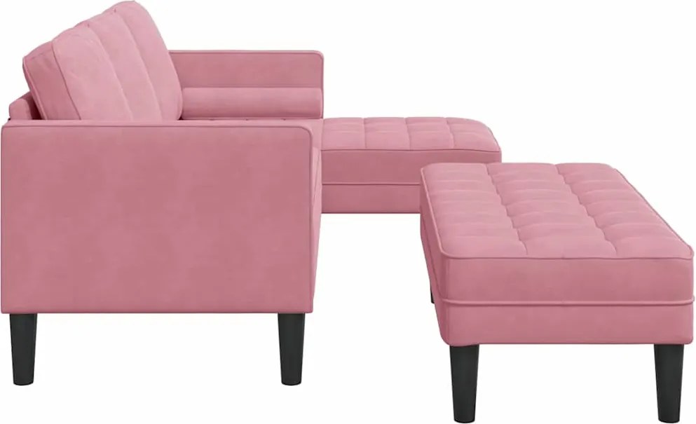 Set pohovek 2 ks Růžová Polyester 3329268