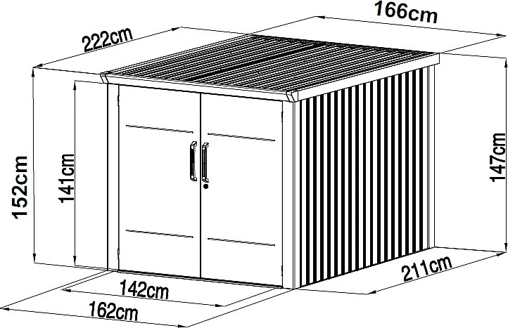 DEOKORK Zahradní skříň na kola AVOCADO B