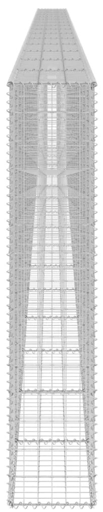 vidaXL Marketos Gabionová zeď s víky pozinkovaná ocel 900 x 30 x 150 cm