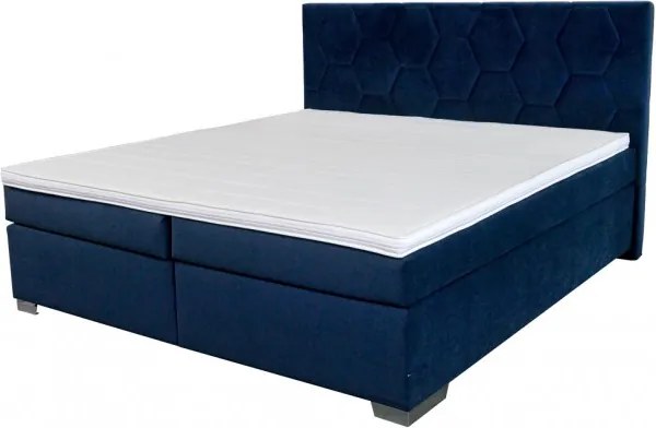 Postel Boxspring Hexa 180x200, vč. matrace a topperu