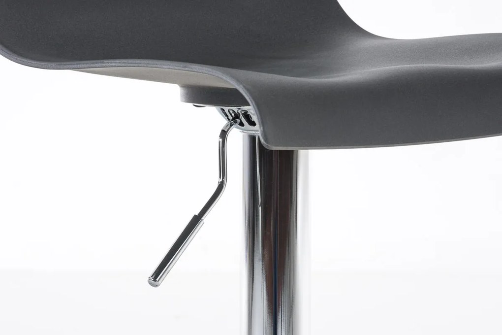 Sada 2 barových židlí Hoover plast chromovaná konstrukce – šedá