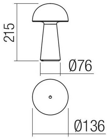 Redo 90438 - LED Stmívatelná dotyková lampa KIRA LED/4,7W/230V 2200 mAh bílá
