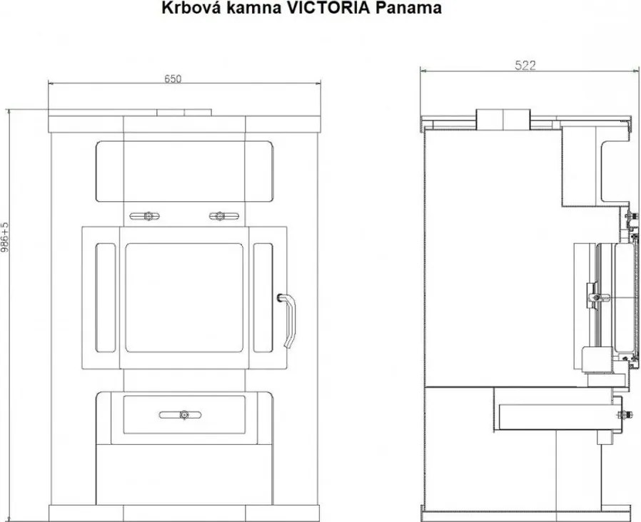 Krbová kamna VICTORIA PANAMA