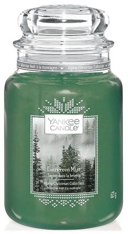 Yankee Candle - vonná svíčka Evergreen Mist (Lesní mlha) 623g