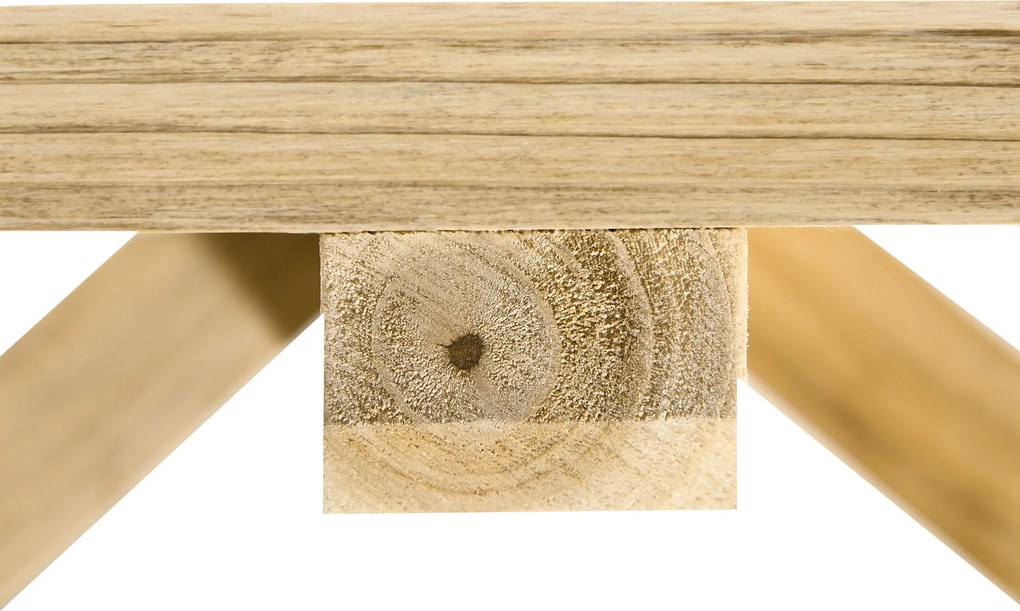 Zahradní lavice Outsunny dřevo odolné proti povětrnostním vlivům 98 x 50 x 39,5 cm rustikální lavice pro zahradní nábytek v přírodní barvě | Aosom.de