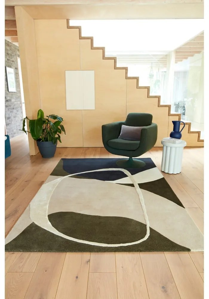 Zelený ručně tkaný vlněný koberec 160x230 cm Matrix – Asiatic Carpets