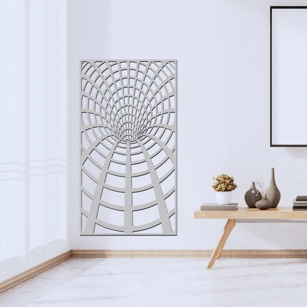 dřevo života Dekorační panel na zeď TUNEL Zvolte rozměr (cm): 67x120, Zvolte barvu dekoru: Bílá