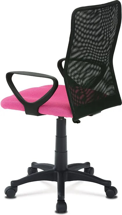 Kancelářská židle na kolečkách PIX – černá/růžová