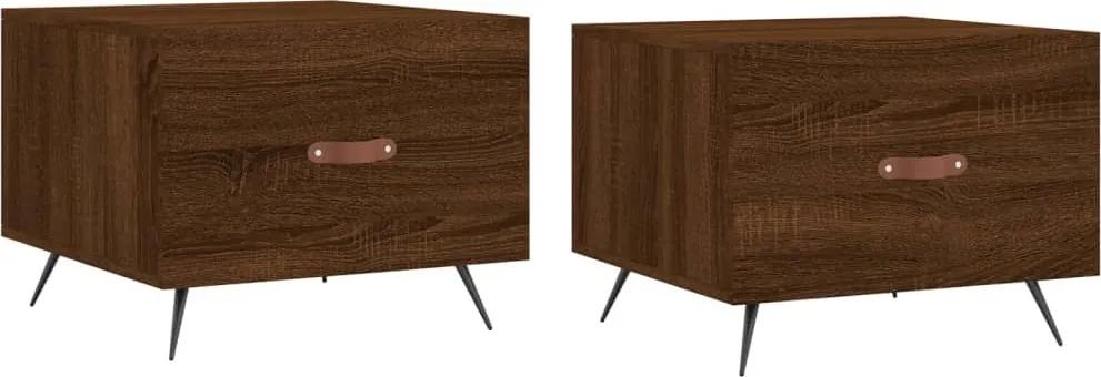 vidaXL Konferenční stolky 2 ks 50 x 50 x 40 cm kompozitní dřevo [829347] Barva: dub sonoma