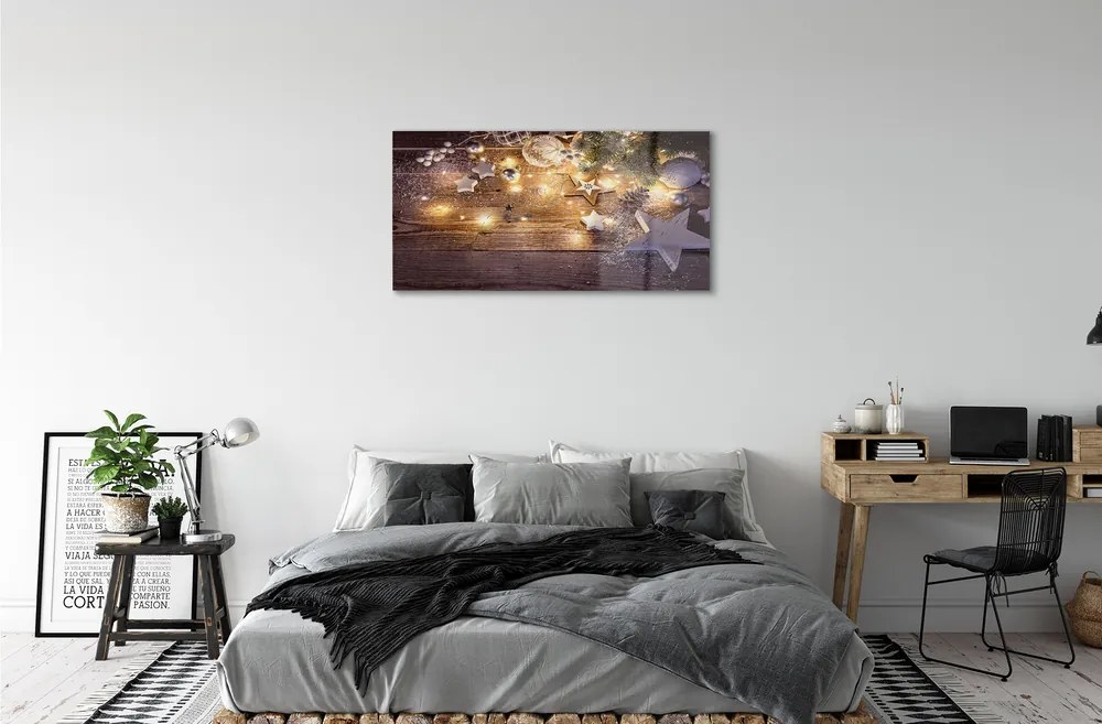 akrylový obraz Cetky kuželů deska světel 100x50 cm