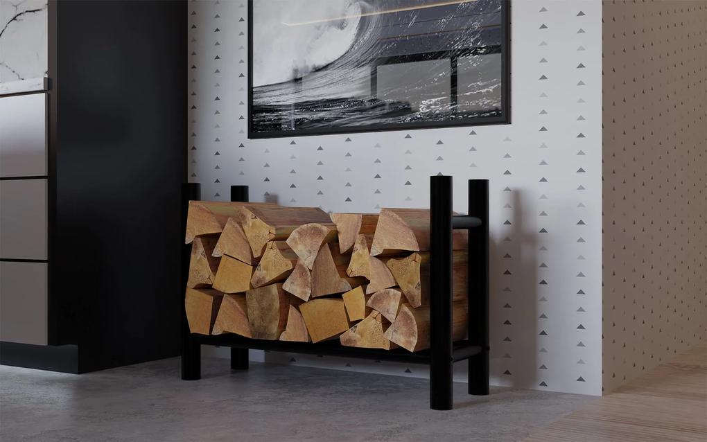 Stojan na palivové dřevo Heidal - kulatý rám | 60x80x30 cm
