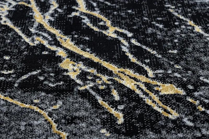 Dywany Łuszczów Kusový koberec Gloss 529A 82 3D mramor black/grey Rozměry koberců: 120x170