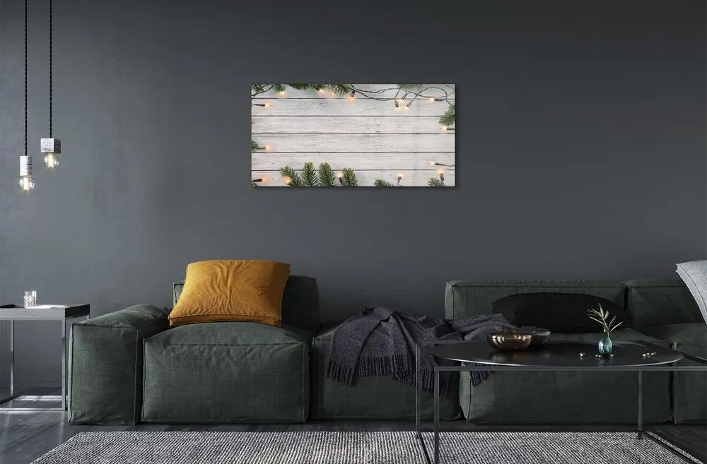 Obraz na skle Větvičky světlé dřevo 120x60 cm