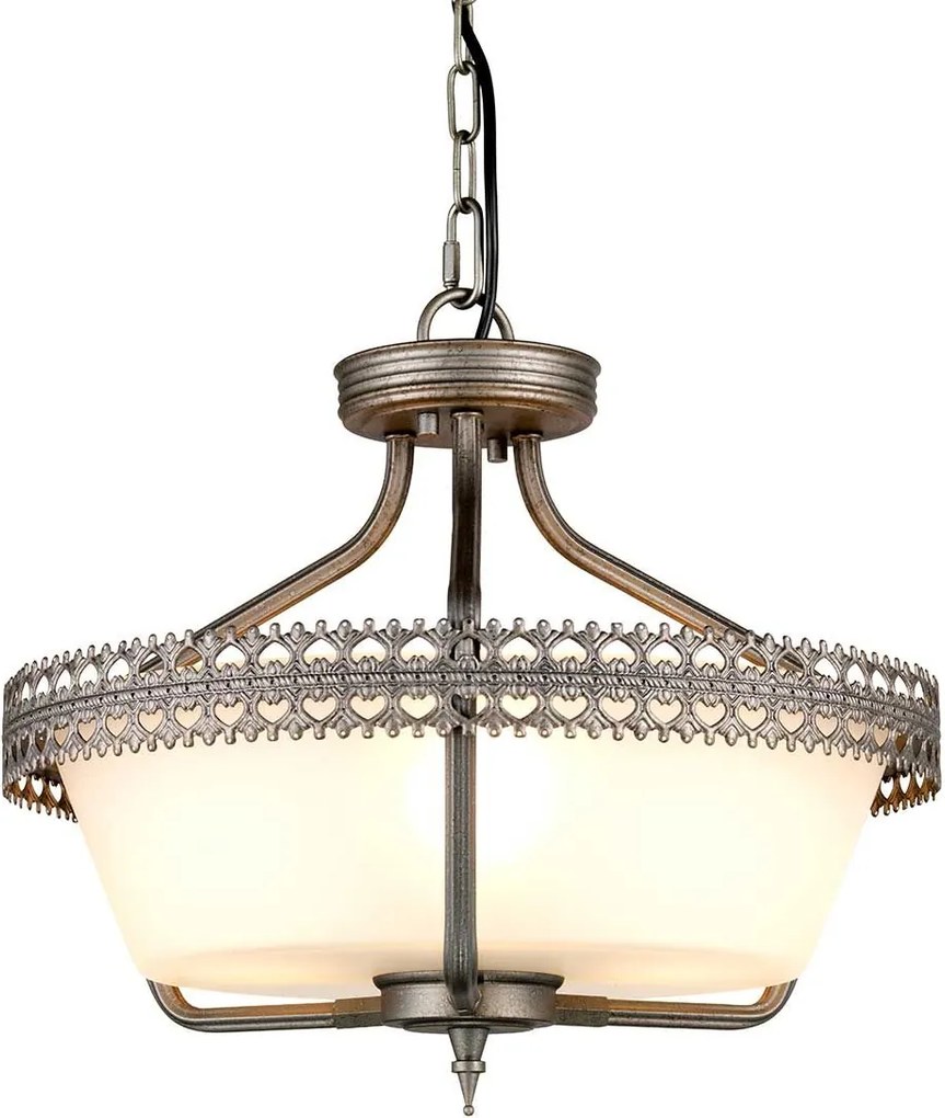 Elstead CROWN retro svítidlo 44 cm rezavý kov 3xE27