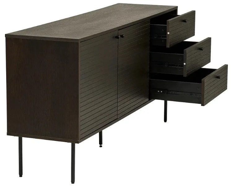 Designová komoda Adhara 150 cm kouřová hnědá