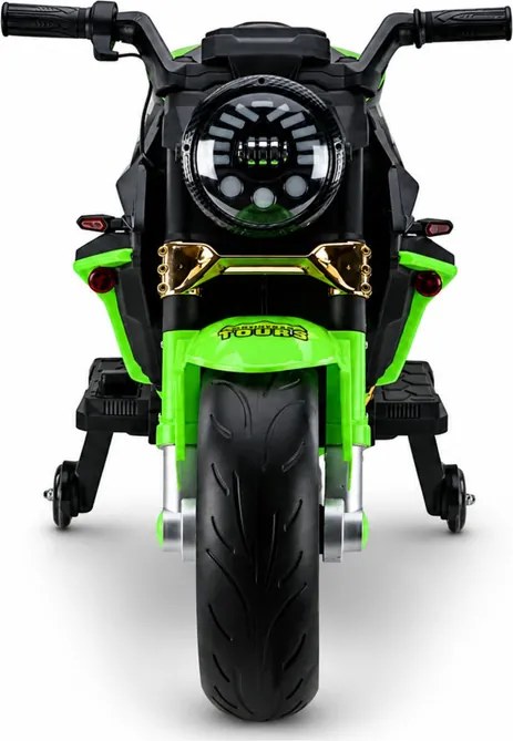 LEAN CARS Akumulátorový motocykl XW-07 s LED podsvícením kol, zelený