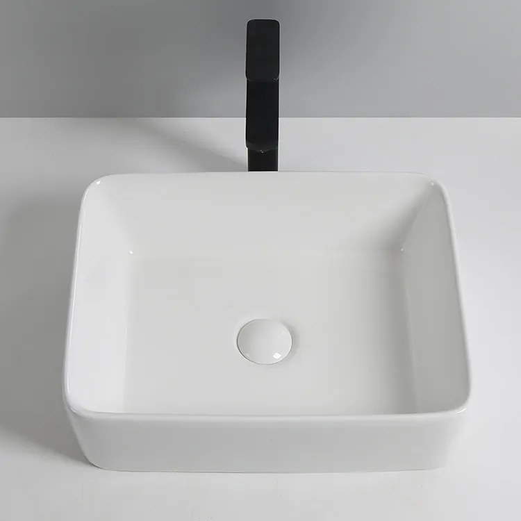 Erga Kamilah, umyvadlo na desku 480x370x130 mm, bílá lesklá, ERG-V03-9103B-WH