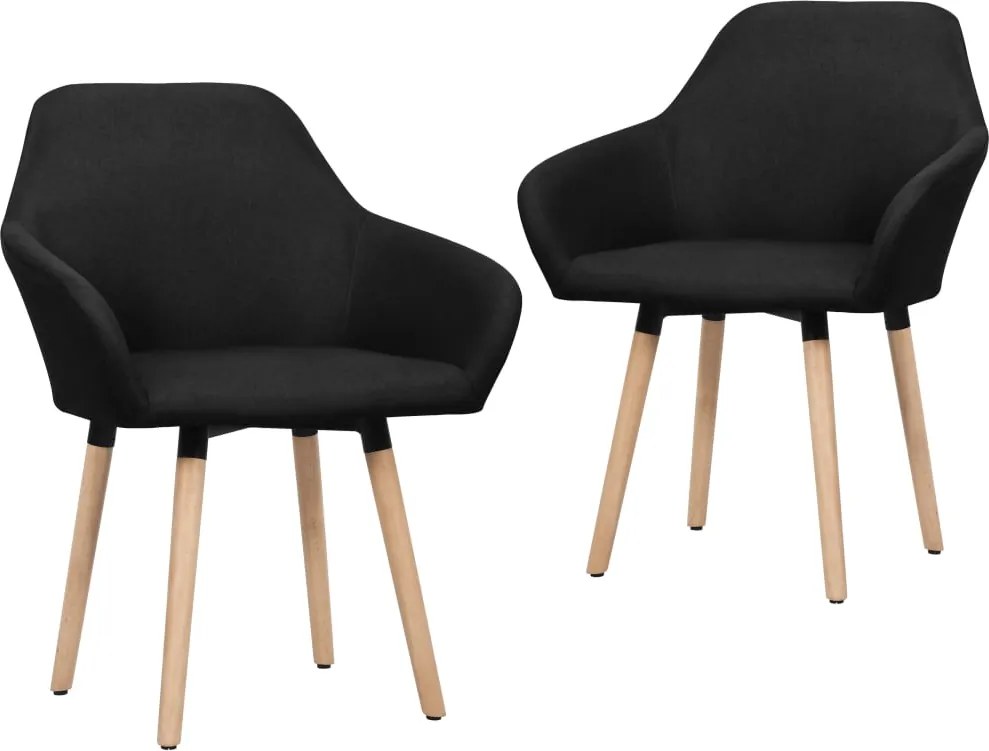 Jídelní židle 2 ks černé textil 283465