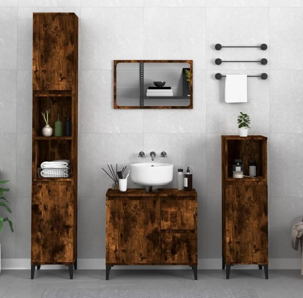 vidaXL Koupelnová skříňka 65 x 33 x 60 cm kompozitní dřevo [819829] Barva: Betonová šedá