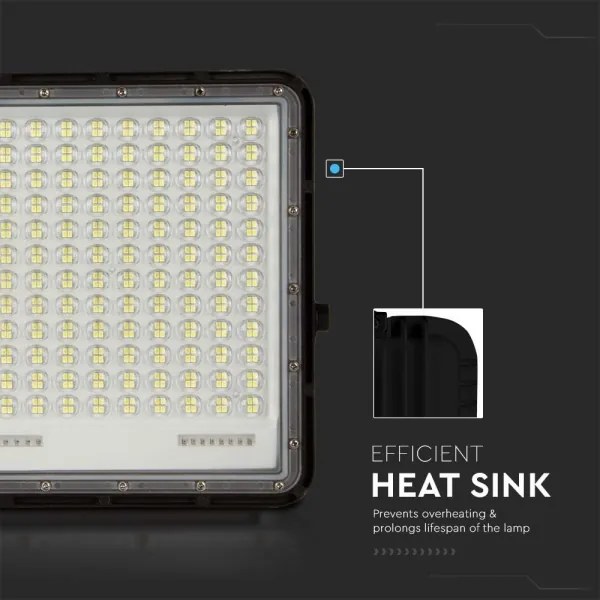 LED Venkovní solární reflektor LED/30W/3,2V 6400K černá + DO