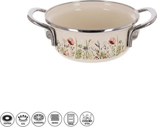 Smaltovaný kastrol MÁK 0,65 l