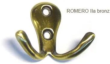 kovový věšák ROMERO IIa Varianta: věšák ROMERO IIa  bronz