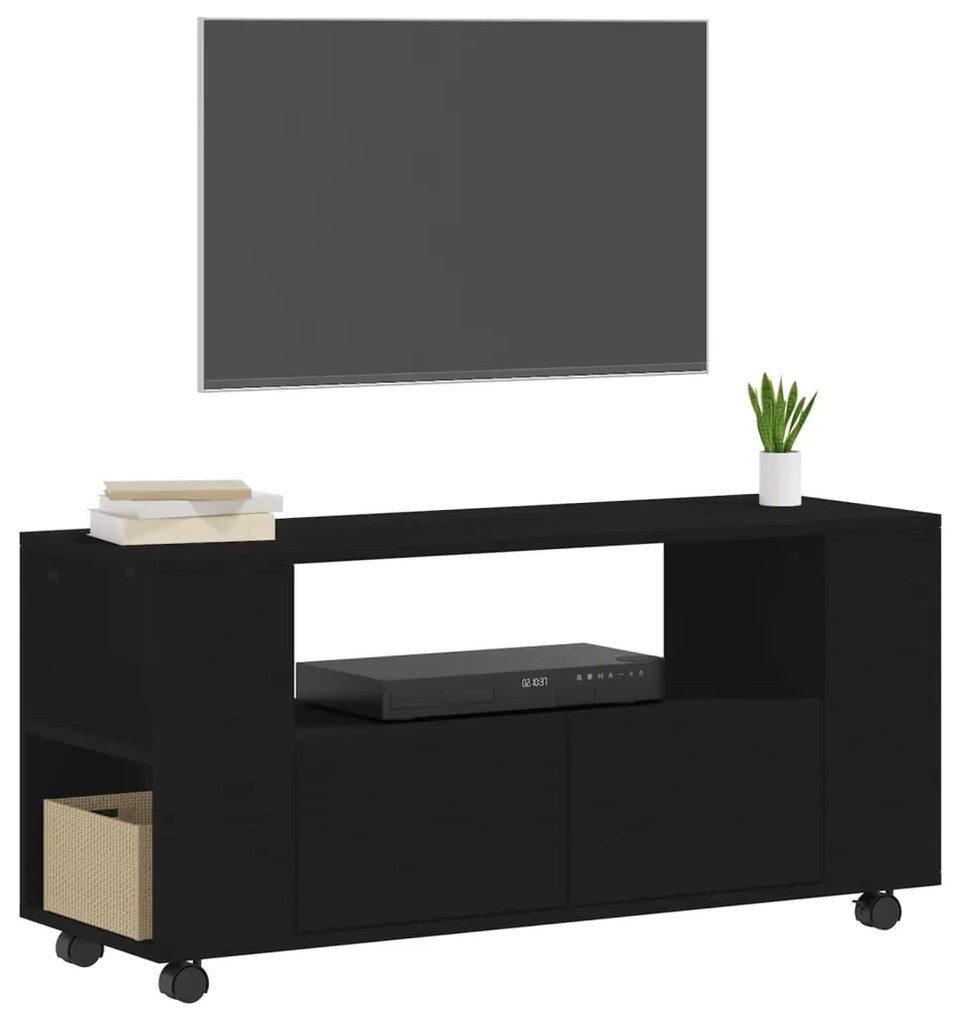 TV skříňka černá 102 x 34,5 x 43 cm kompozitní dřevo