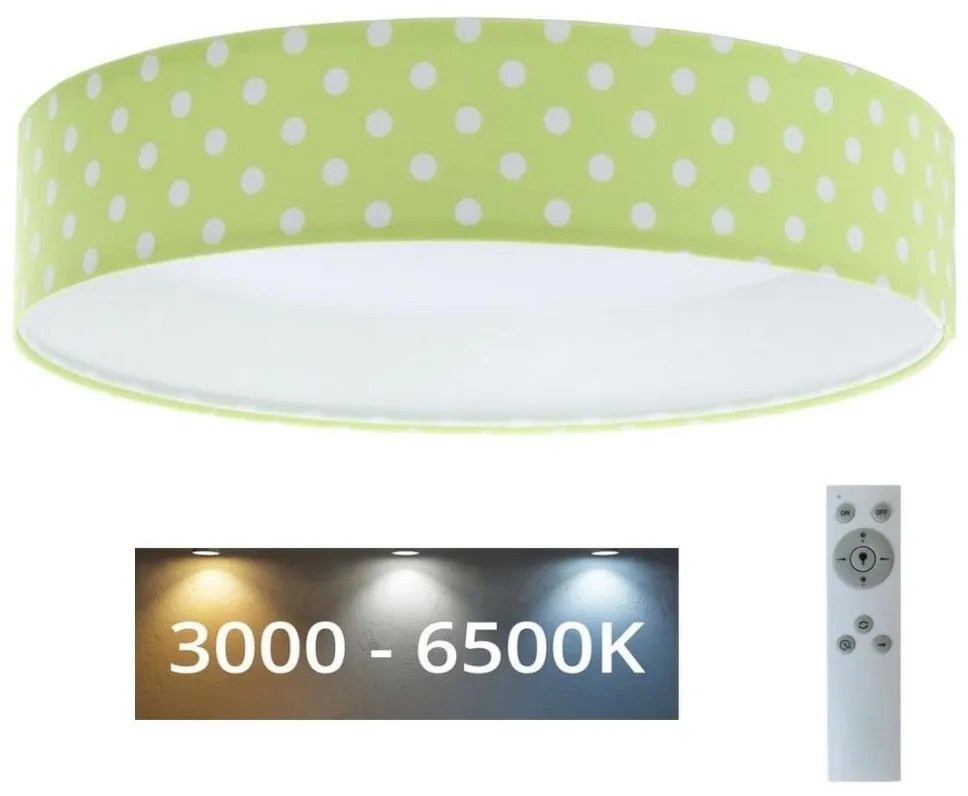 BPS Koncept LED Stmívatelné svítidlo GALAXY KIDS LED/24W/230V puntíky zelená/bílá + DO BS0551