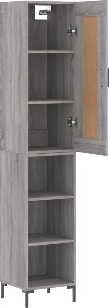 Skříň highboard šedá sonoma 34,5 x 34 x 180 cm kompozitní dřevo 3200327