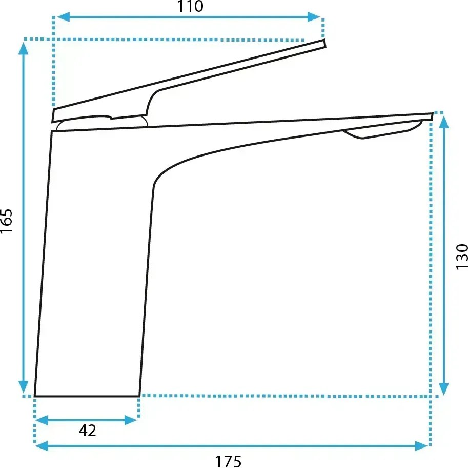 Rea Avalon, umyvadlová baterie h-160, měděná matná, REA-B5064